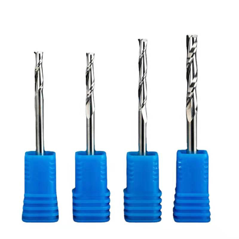 HRC60 Spiral Milling Cutter 316 Stainless Steel Extra Long 2 Flute ...