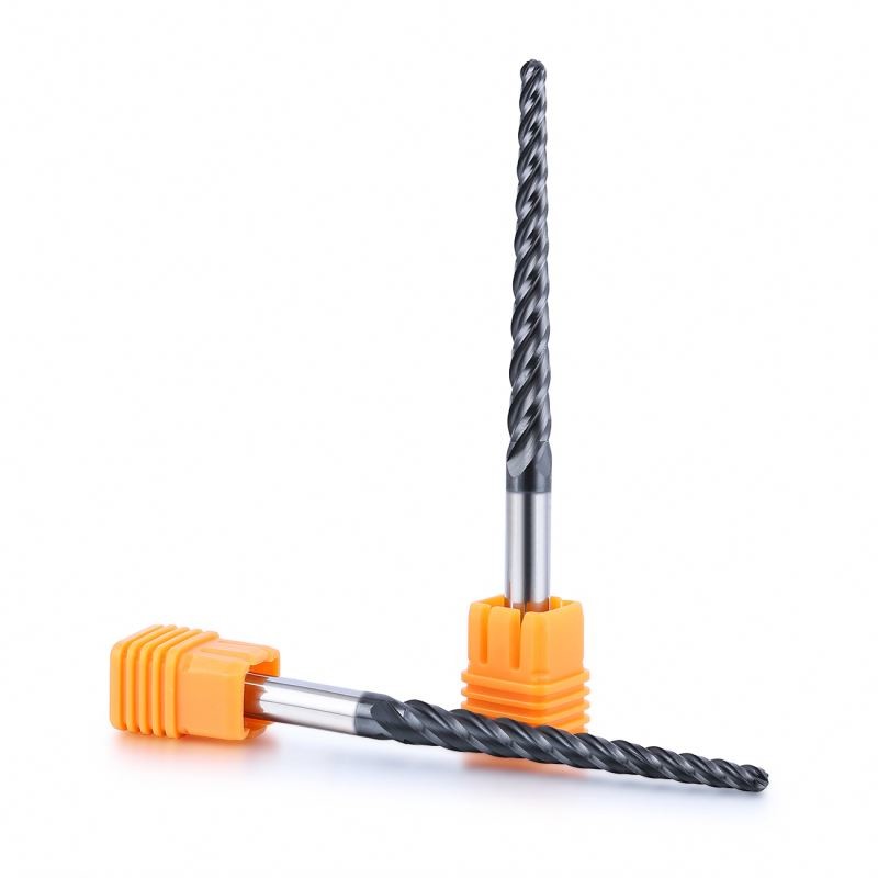 AlTiSiN Coating Spiral Milling Cutter 10mm 25mm 4 Flute Roughing End Mill